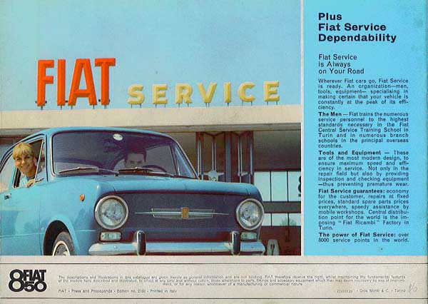 Car's Garage - 850 Sedan - Fiat Service